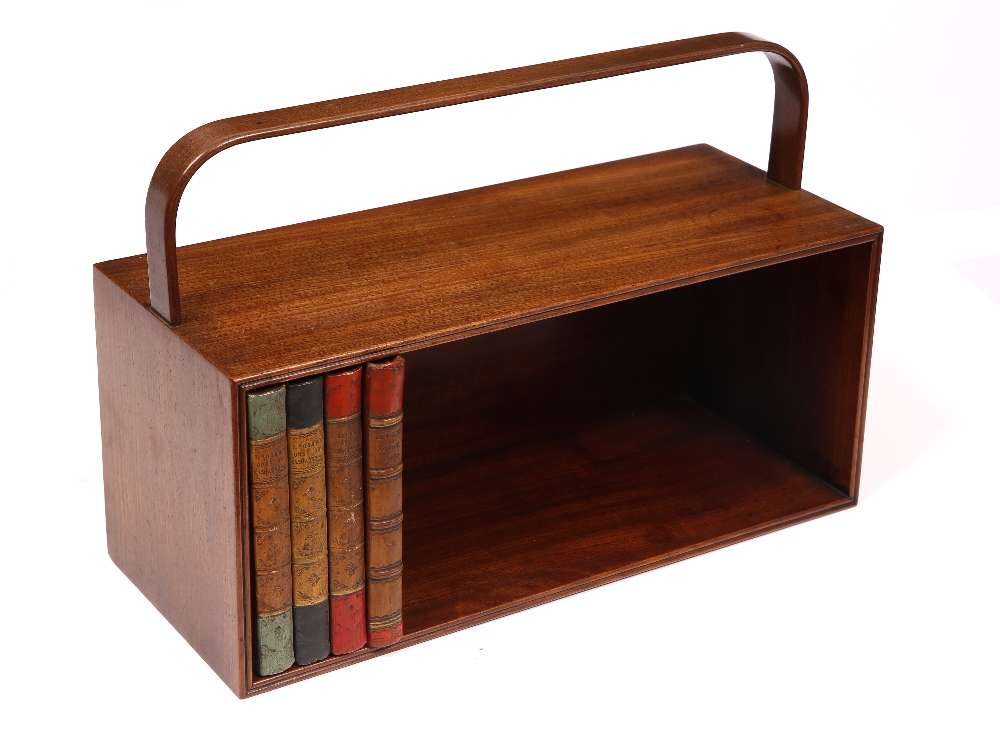Lot 7 - AN EARLY 19TH CENTURY MAHOGANY BOOK CARRIER