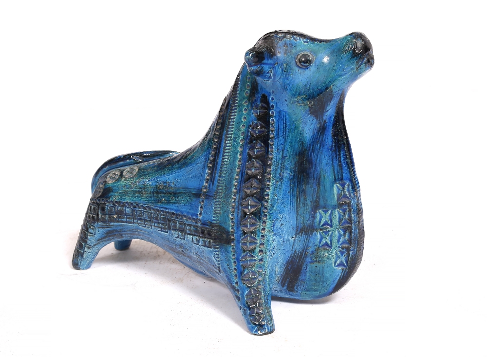 Lot 295 - AN ITALIAN BITOSSI GLAZED POTTERY BULL