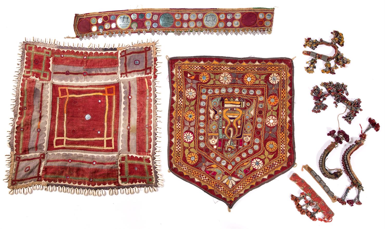 Lot 161 - Collection of Indian mirror work and Banjara