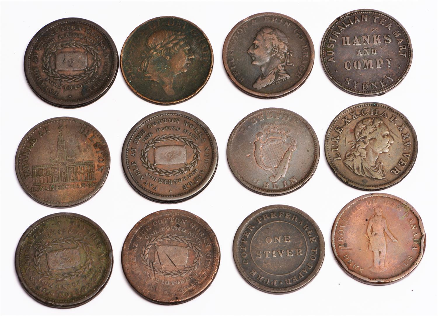 Lot 161 - A GROUP OF TWELVE EARLY 19TH CENTURY COPPER