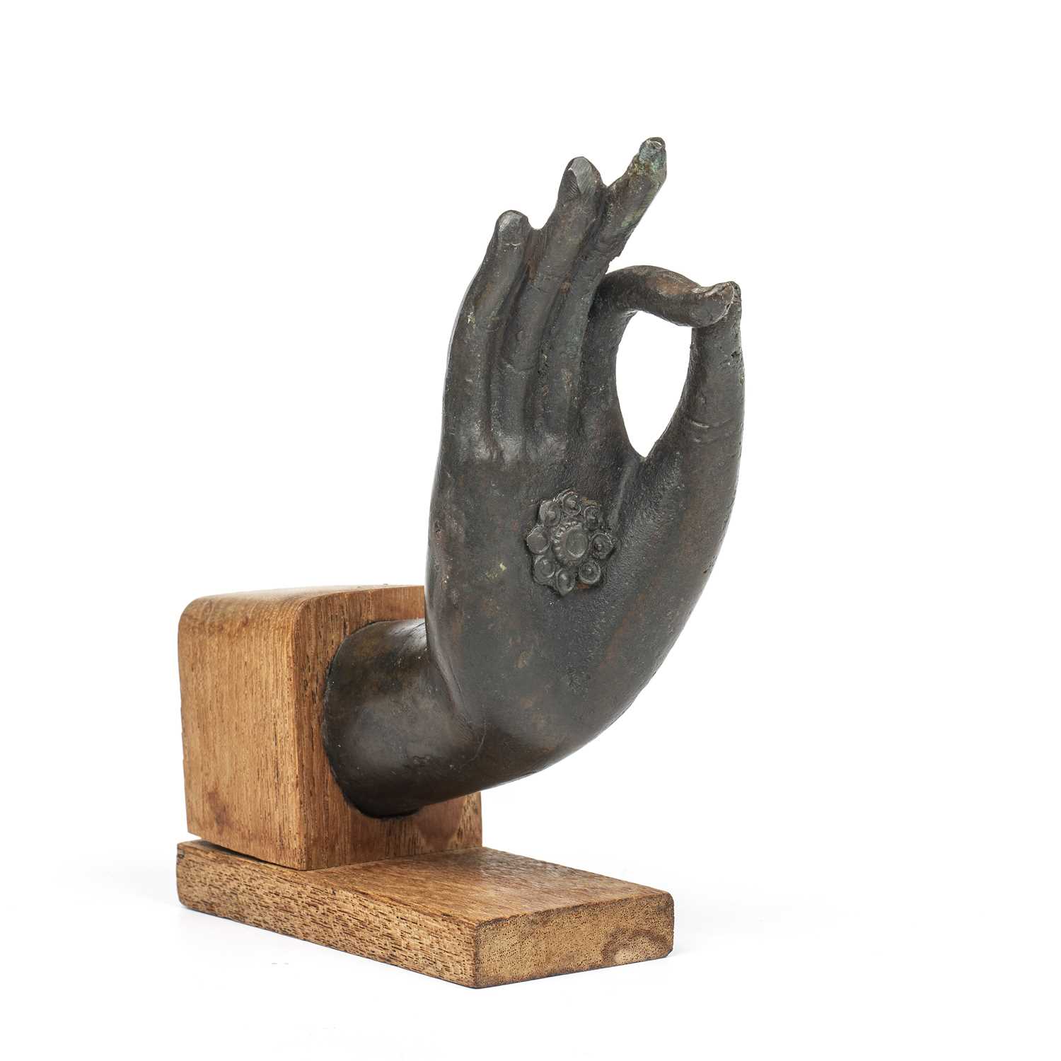 Lot 259 - A Bronze hand of Buddha Cast with thin and