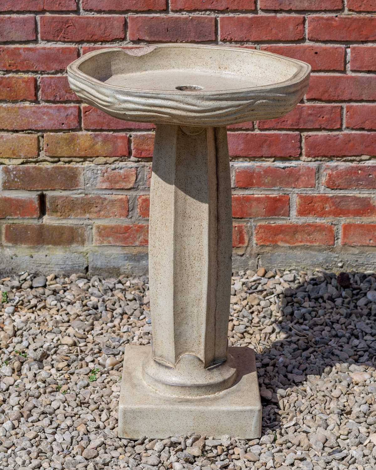 Lot 1298 - An antique glazed birdbath by The Leeds