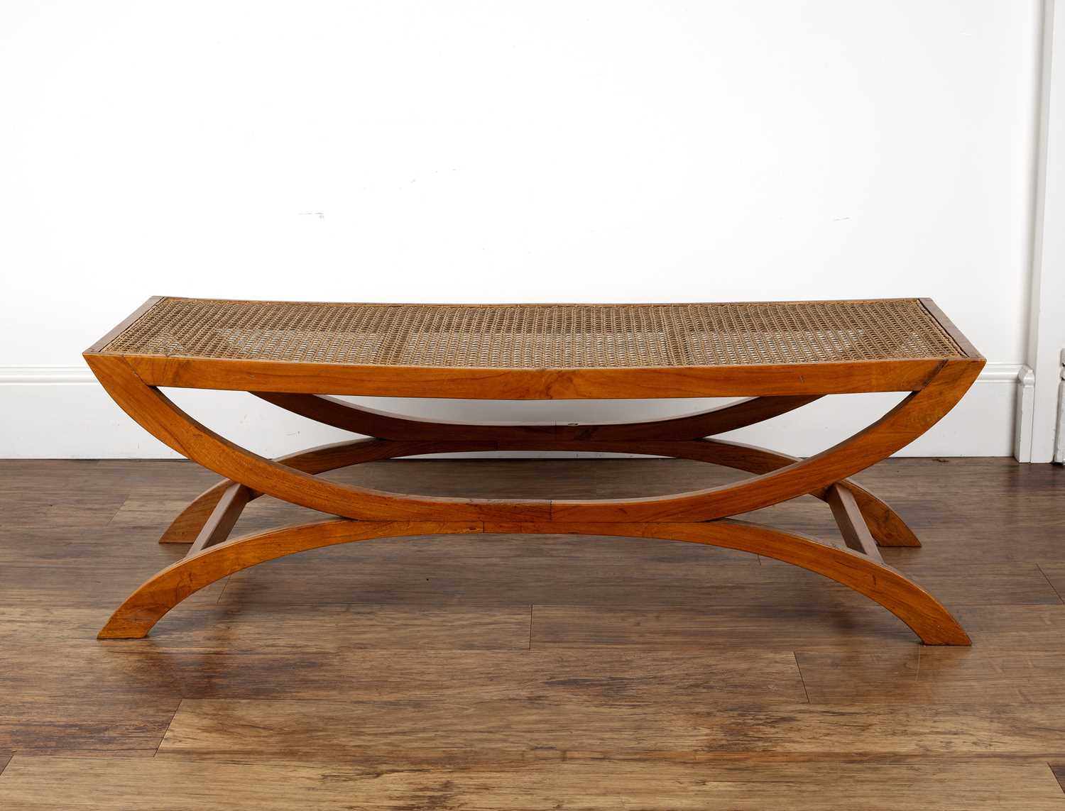 Lot 102 - Belara Walnut framed table with bergere