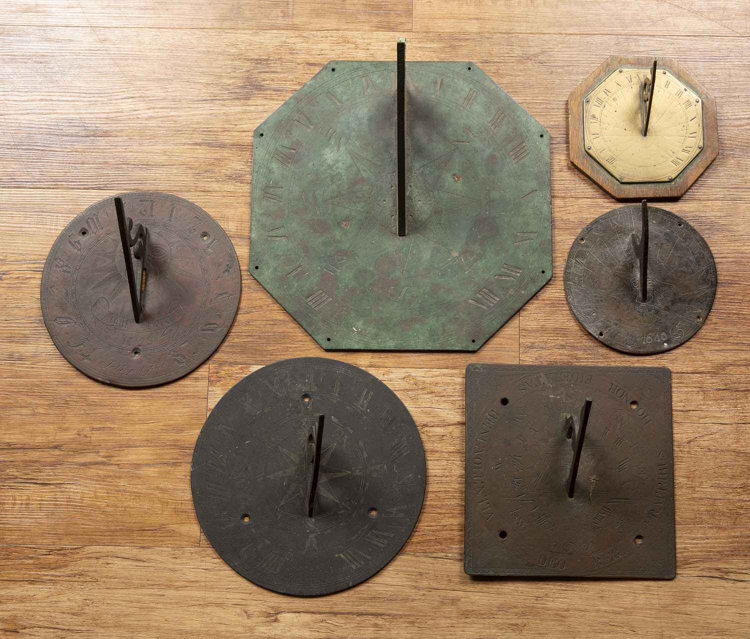Lot 124 - Collection of six sundials including a