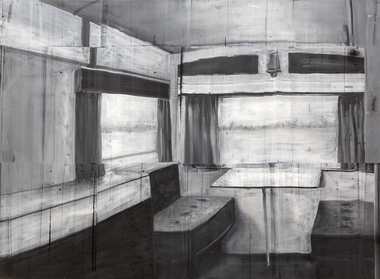 Lot 294 - Kaye Donachie (b.1970) 'Caravan', oil and