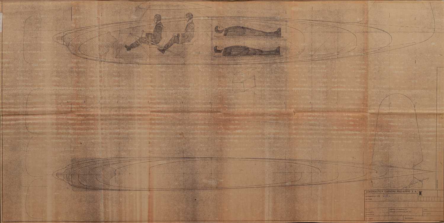 Lot 35 - Caproni GDL, Dyeline after a concept drawing