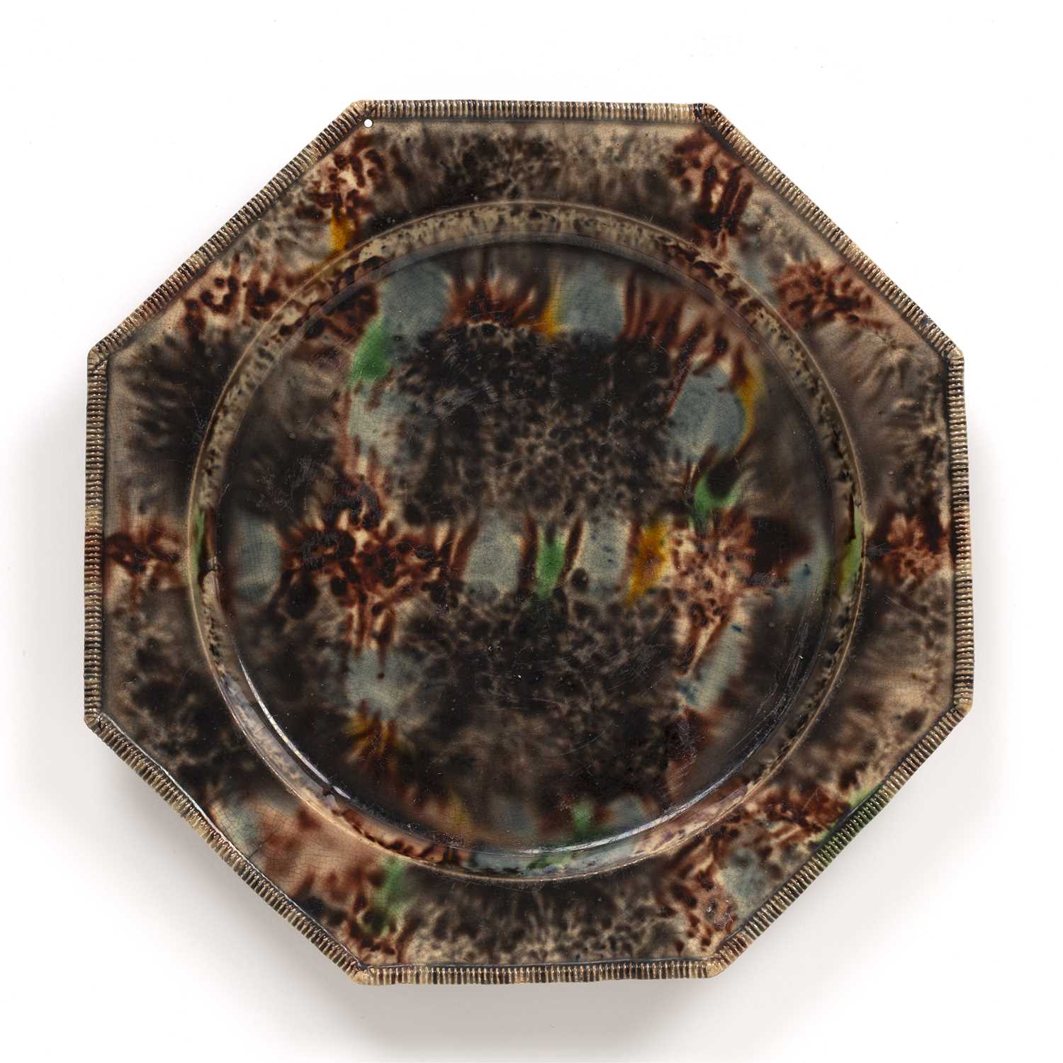 Lot 215 - An 18th century Whieldon pottery plate of
