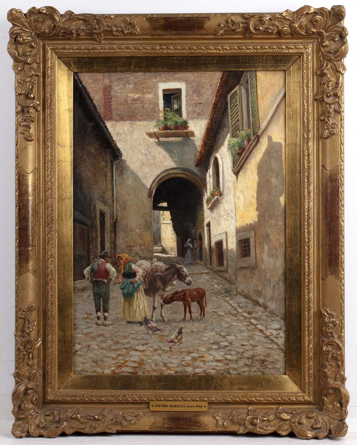 Lot 150 - Pietro Barucci (1845-1917) 'Roma', oil on