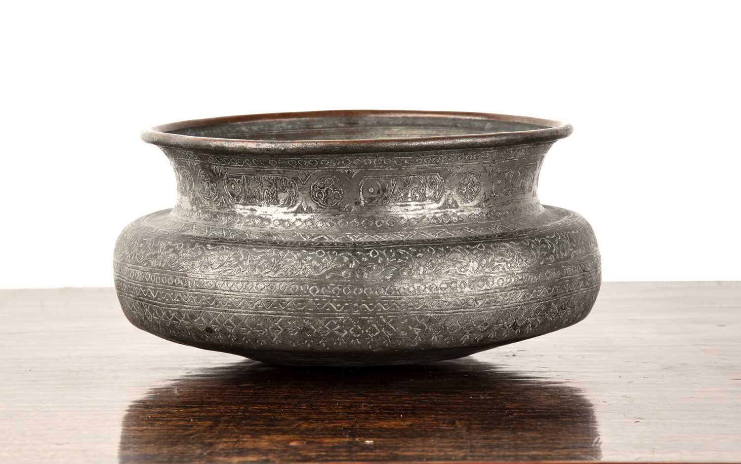Lot 138 - Safavid tinned copper bowl Iran, 17th
