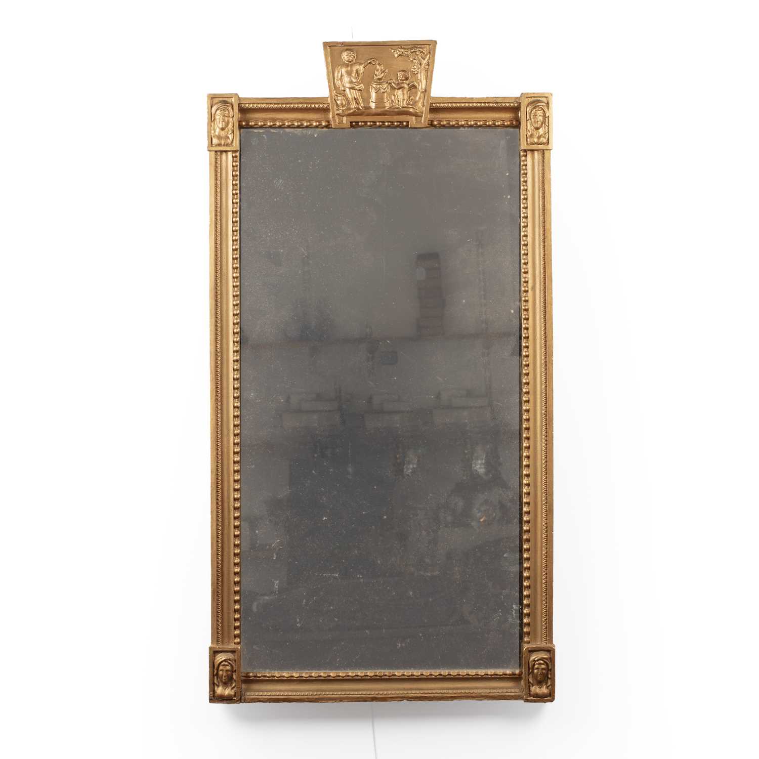 Lot 33 - Pier glass with gilt frame Regency, with