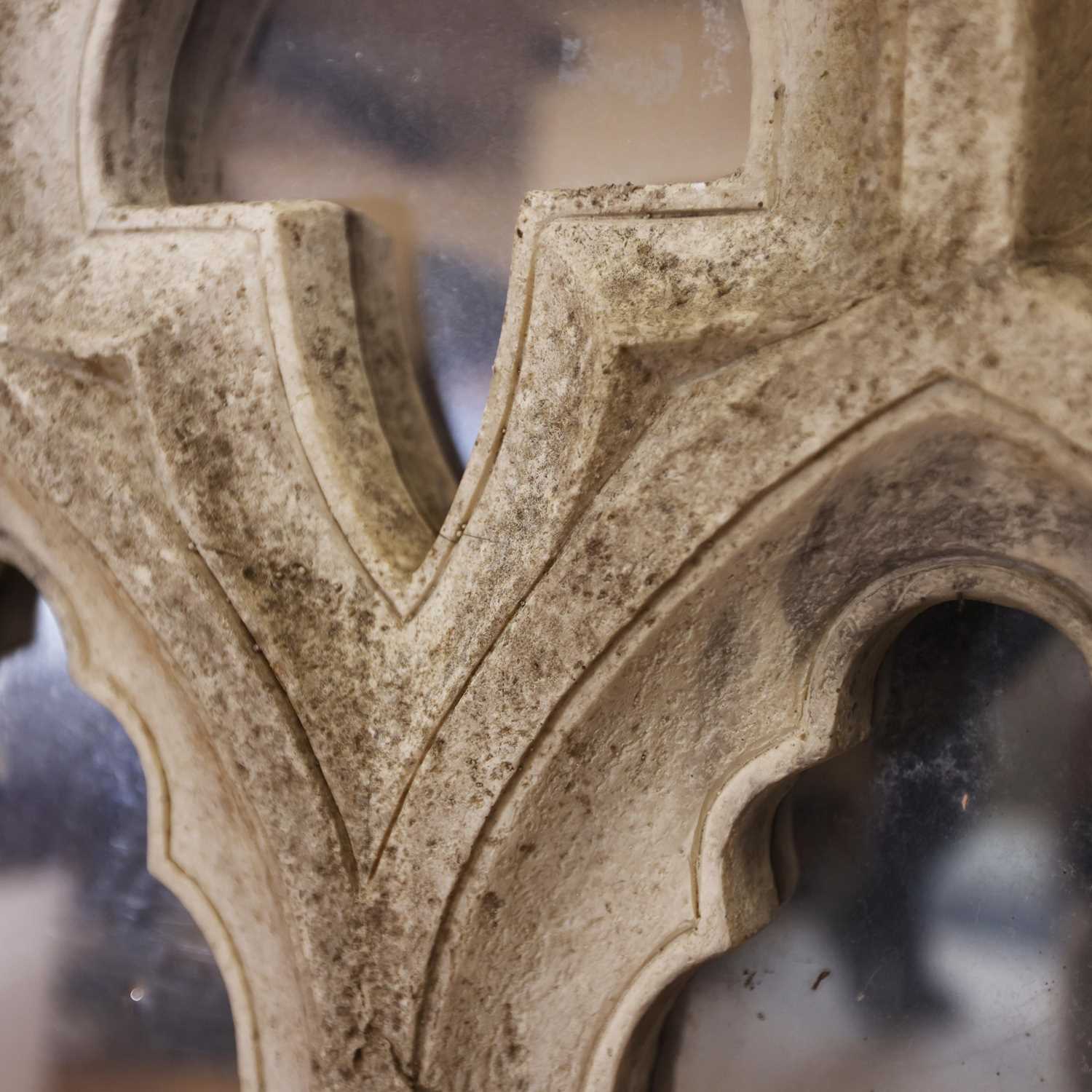 Lot 1460 - A large gothic style wall mirror